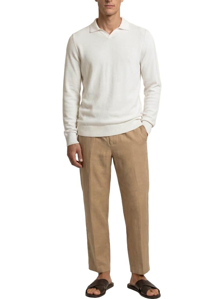 ORLEBAR BROWN bresson cashmere classic fit long sleeve polo shirt